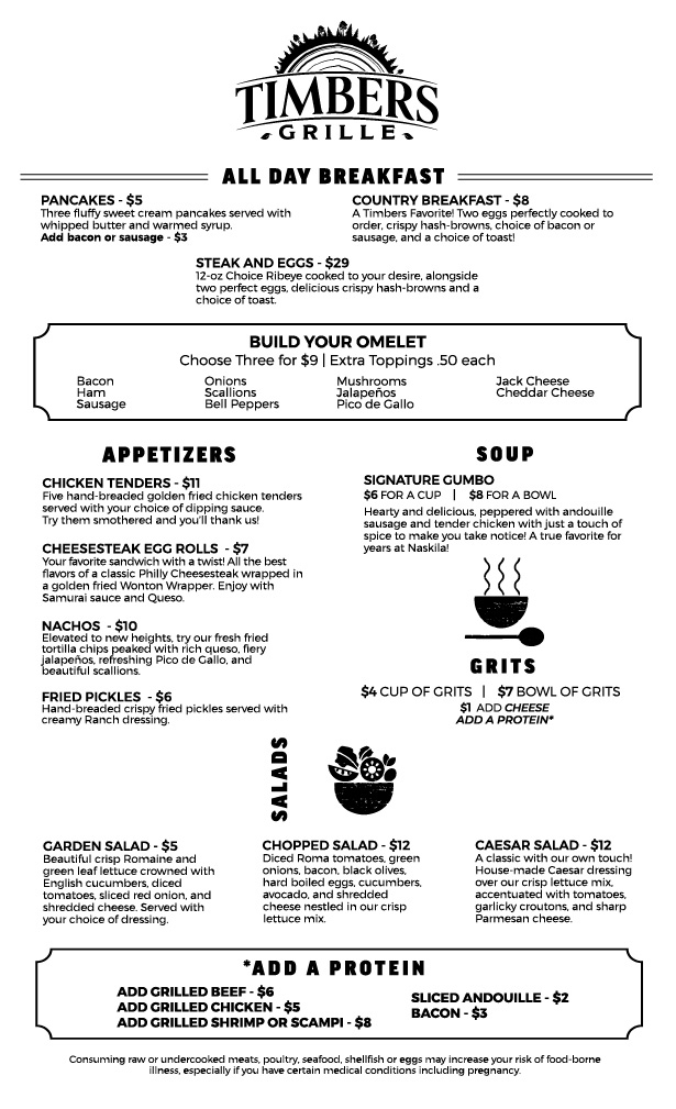 Timbers Grille - Naskila Casino